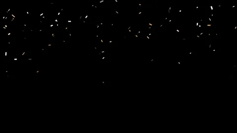 Gold Confetti Cannon Animation with Alph... | Stock Video | Pond5