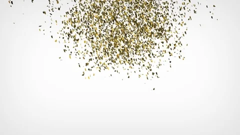 Gold confetti explosion falling down on ... | Stock Video | Pond5