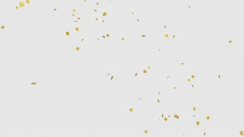 Gold Confetti falling animation on Alpha... | Stock Video | Pond5