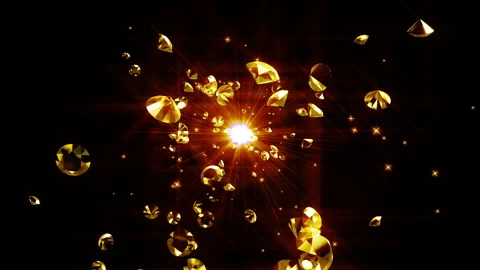 gold diamond particle loop background an... | Stock Video | Pond5