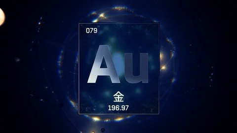 Gold as Element 79 of the Periodic Table... | Stock Video | Pond5