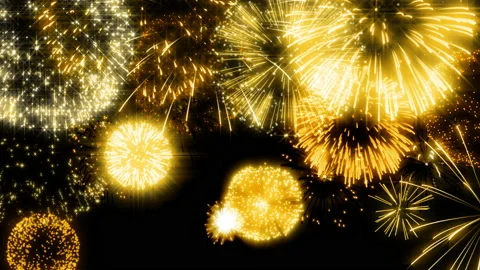 Gold fire works particle effect animatio... | Stock Video | Pond5