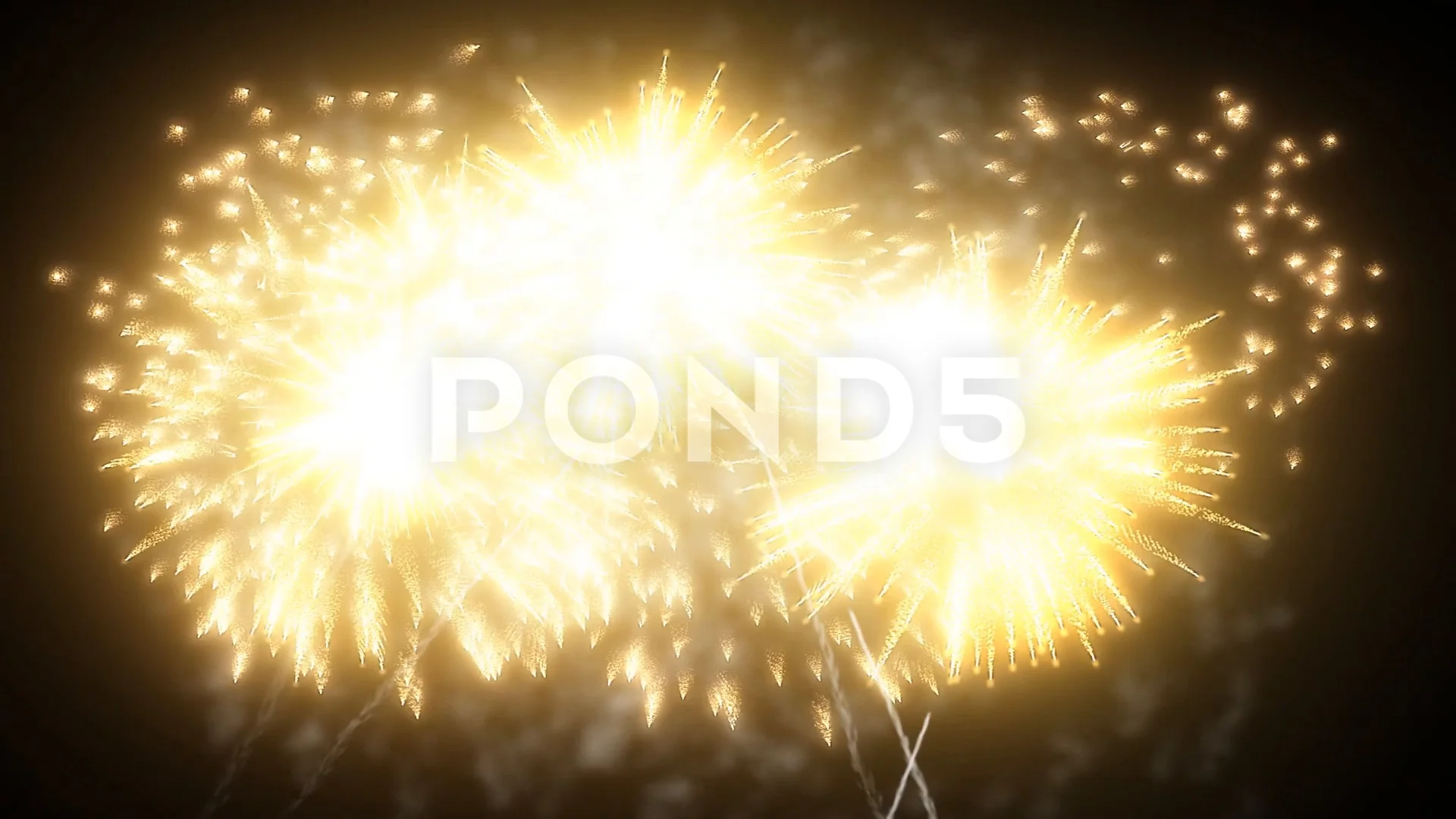 White Gold Fireworks Background