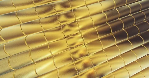 gold foil tiles texture background 3D re... | Stock Video | Pond5