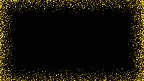 Gold Glitter Frame. Gold particles frame... | Stock Video | Pond5