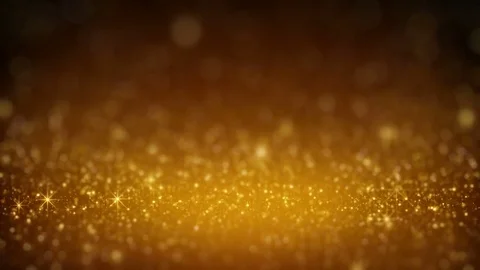 Gold glitter in light rays rendered with... | Stock Video | Pond5