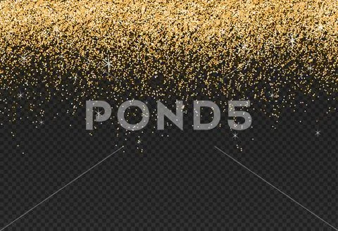Gold glitter particles isolate on png or transparent background with ...