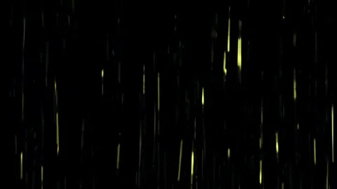 Gold Glitter Rain Fall Down on Black Bac... | Stock Video | Pond5