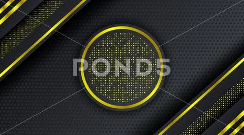Gold glitter techno corporate business background design template ...