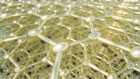 Gold Graphene Cell structure Science bac... | Stock Video | Pond5