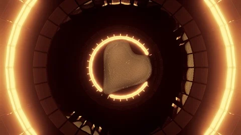 Gold heart rotating in circles opening i... | Stock Video | Pond5
