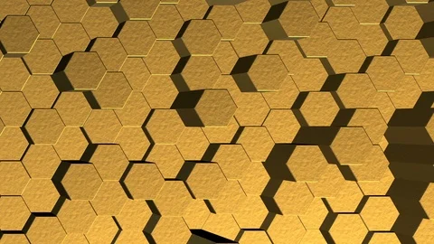 Hexagon Gold Stock Footage ~ Royalty Free Stock Videos | Pond5