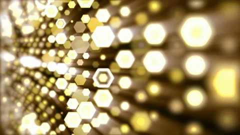 Hexagon Gold Stock Footage ~ Royalty Free Stock Videos | Pond5
