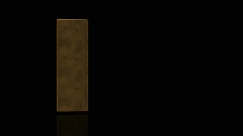 Gold Ingot turns on itself animation | Stock Video | Pond5