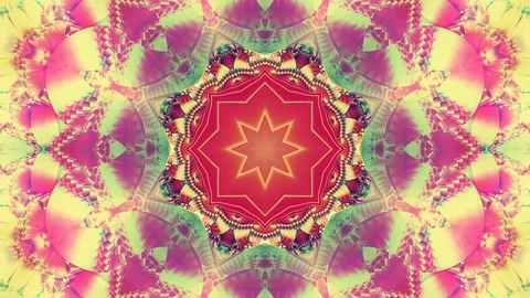 Gold kaleidoscope sequence patterns. 4K. | Stock Video | Pond5