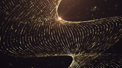 Gold Lines with Particles Loop Backgroun... | Stock Video | Pond5