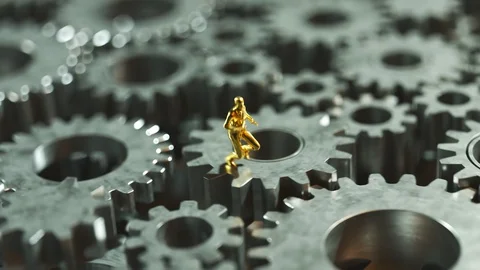 A gold man silhouette running in spinnin... | Stock Video | Pond5