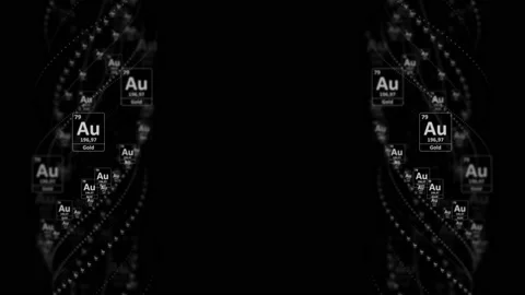 GOLD Molecule Symbol, AU, Chemistry Peri... | Stock Video | Pond5