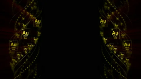 GOLD Molecule Symbol, AU, Chemistry Peri... | Stock Video | Pond5