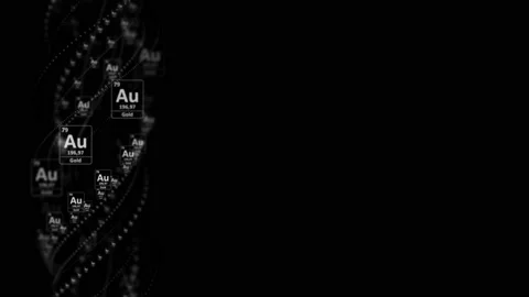 GOLD Molecule Symbol, AU, Chemistry Peri... | Stock Video | Pond5