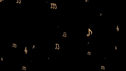 Gold notes appear and disappear and fly.... | Stock Video | Pond5