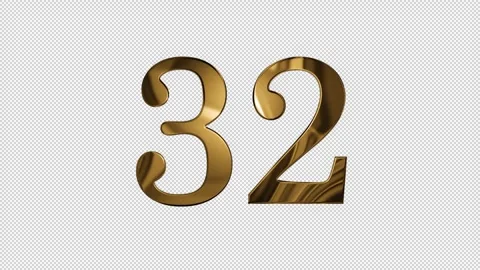 32 Number Stock Footage ~ Royalty Free Stock Videos | Pond5