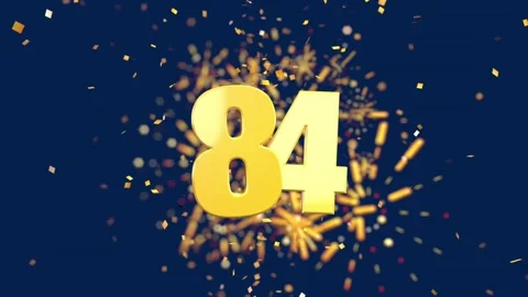 Gold number 84 in the foreground with go... | Stock Video | Pond5