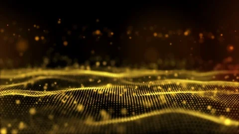 Gold particle field background | Stock Video | Pond5