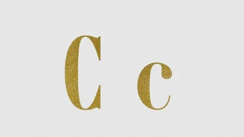 Gold Particle Letters C, Alpha Channel | Stock Video | Pond5