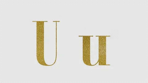 Gold Particle Letters U, Alpha Channel | Stock Video | Pond5