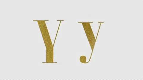 Gold Particle Letters Y, Alpha Channel | Stock Video | Pond5