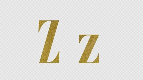 Gold Particle Letters Z, Alpha Channel | Stock Video | Pond5