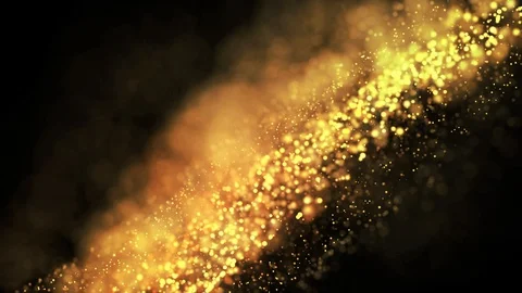 gold particles in liquid float and glist... | Stock Video | Pond5