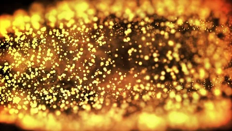 gold particles in liquid float and glist... | Stock Video | Pond5