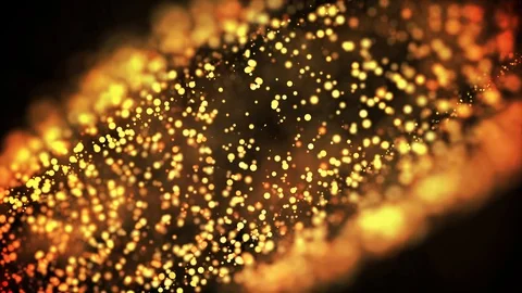 gold particles in liquid float and glist... | Stock Video | Pond5
