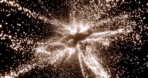 Gold particles in motion isolated on tra... | Stock Video | Pond5