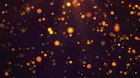 Gold particles round looped background | Stock Video | Pond5