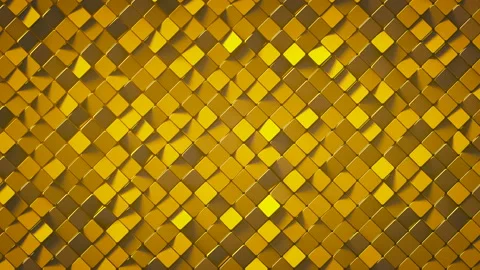 Gold rhombus pattern surface 3D render l... | Stock Video | Pond5