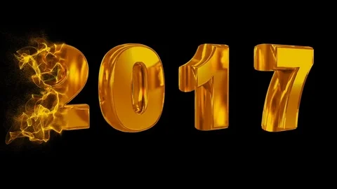 gold rotating numbers 2017 changing to s... | Stock Video | Pond5
