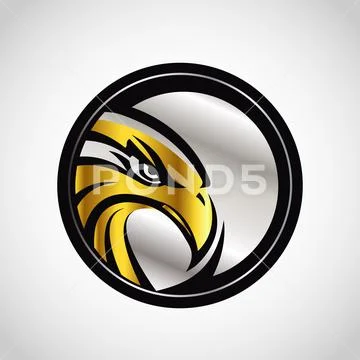 Gold Silver Hawk Emblem Logo Sign Symbol Icon: Graphic #132615485