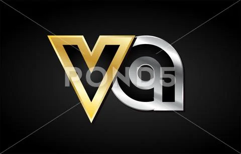 Gold silver letter joint logo icon alphabet design ~ Clip Art #79500859