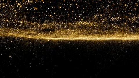 Gold Sky. Abstract stardust smokey wave ... | Stock Video | Pond5