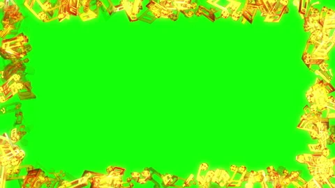 Gold star diamond frame loop animation | Stock Video | Pond5