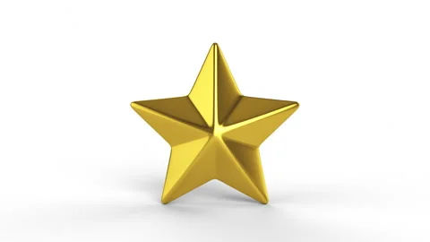 Gold star. Rating 1 gold star. 4k animat... | Stock Video | Pond5