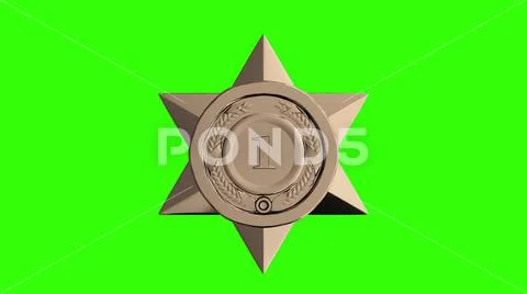 Gold star trophy on green screen background. 3d illustration Stock ...