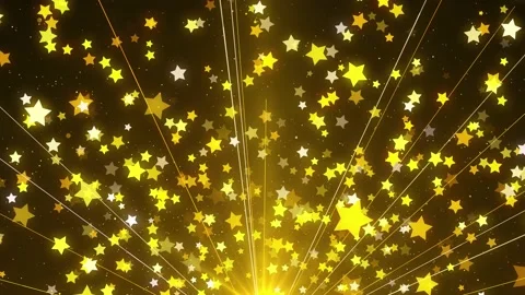 Gold stars background loop | Stock Video | Pond5