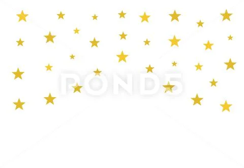 Gold stars border on white background. Vector illustration.: Royalty ...