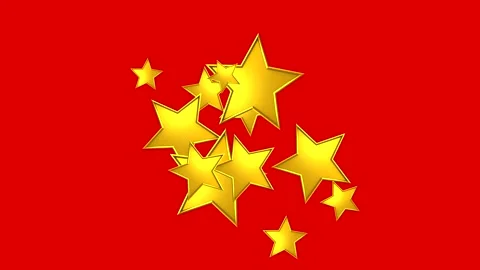 Gold stars of different sizes. | Stock Video | Pond5