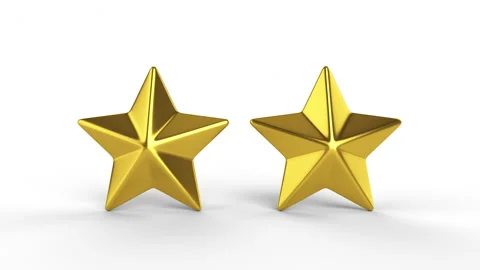 Gold stars. Rating 2 gold stars 4k anima... | Stock Video | Pond5