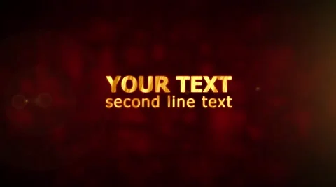 Gold Text animation ~ After Effects Project #54431267